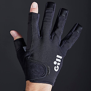 Gill Championship Sailing Gloves - Long Fingers with Exposed Finger and Thumb - Dura-Grip Fabric 50+ UV Sun Protection & Water Repellent