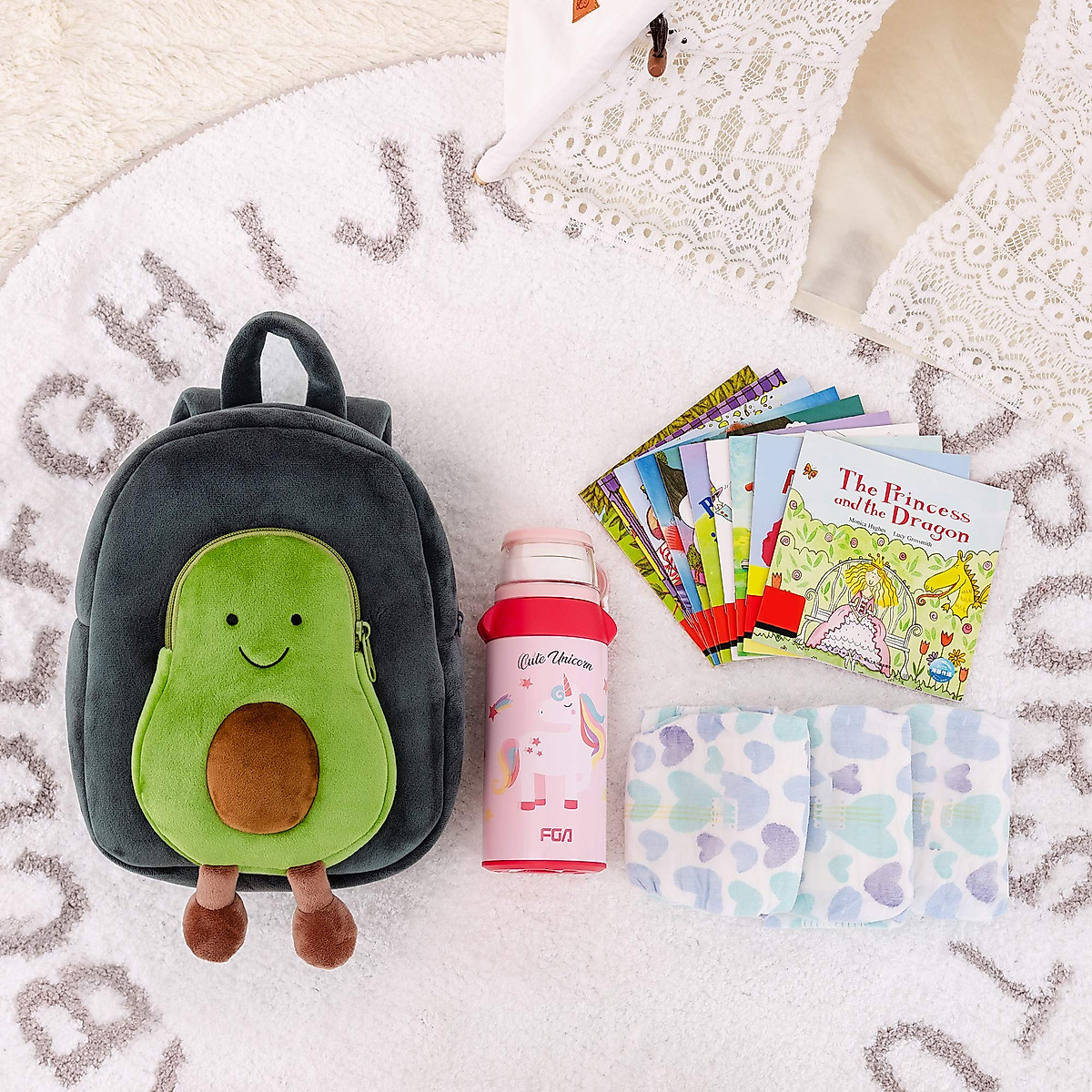Lazada Avocado Toddler Backpack for Girls Kids Plush backpacks Green Baby Girl Gifts Age 3+