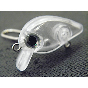 wLure 10 Blank Unpainted Tiny Crankbait Lightweight 1.5g Crappie Fishing Fishing Lures UPC746