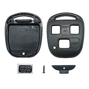 Horande Replacement Keyless Entry Key Fob Cover Case Fit for Lexus ES GS GX is LS LX RX SC IS300 GS300 GS400 GS430 GX470 LS400 LS430 LX470 RX300 RX330 IS330 RX350 RX400h SC430 Key Fob Shell (Pack 2)