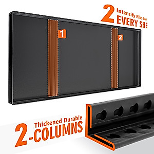 Raybee Storage Shelves Heavy Duty Garage Shelving, 2 Pack, Heavy Duty Shelving Loads 2050Lbs, Adjustable 5-Tier Metal Shelves for Storage, Garage Shelves Heavy Duty for Warehouse,Pantry,Kitchen