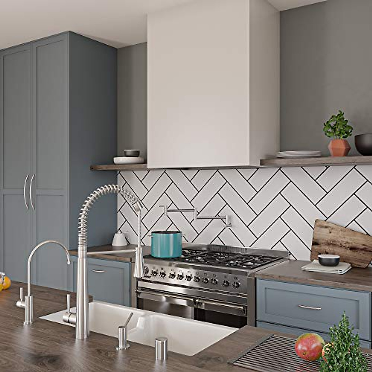 ALFI brand AB3618DB-W Smooth Thick Wall Fireclay Double Bowl Farm Sink, 36", White