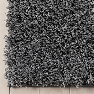 Well Woven Elle Basics | Emerson Shag Charcoal Grey | Textured Area Rug (6'7" x 9'6")