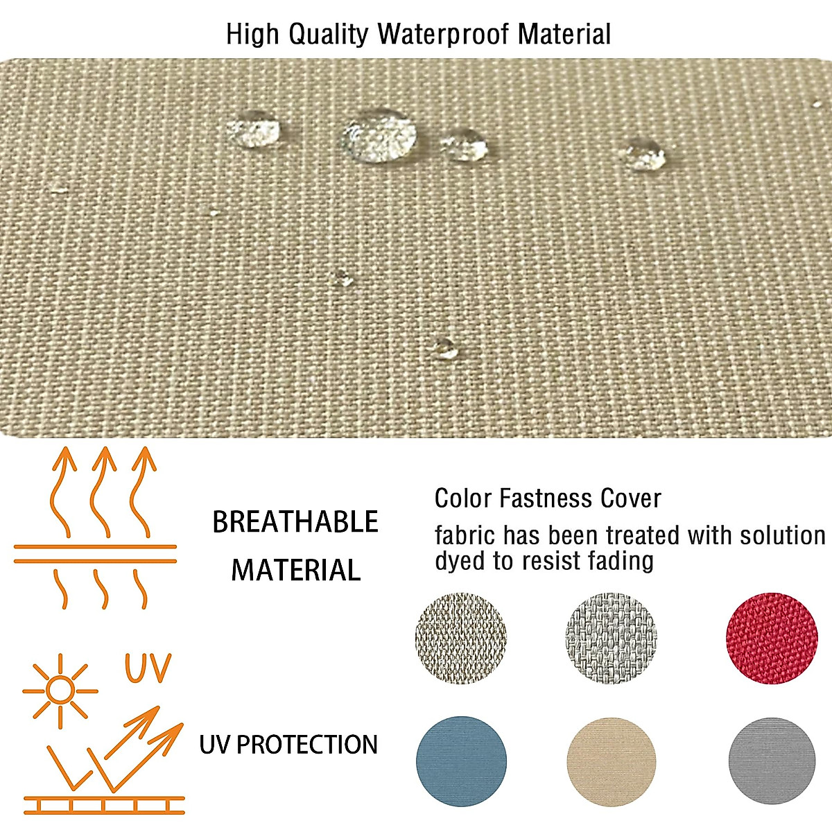 COZYVIDA Indoor/Outdoor Deep Seat Patio Cushions seat(24x24x5.1 inch),Back(25x22.5 inch) : Resilient Foam Filling, Weather Resistant Patio Cushions,2 Sets,Beige