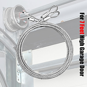 Blesseras Pair of 2" Garage Door Eletrophorsis Coated Torsion Springs Set (0.250 x 2" x 28") Includes 8.5 ft. Garage Door Cable, Pair of Non-Slip Winding Bars, Glove