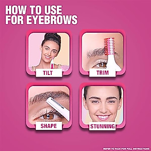 Hair Removal Electric Trimmer – Veet Expert Sensitive Precision Beauty Styler for Underarms, Eyebrows and Bikini Hair Removal with 8 Accessories and Beauty Bag, 1 Count