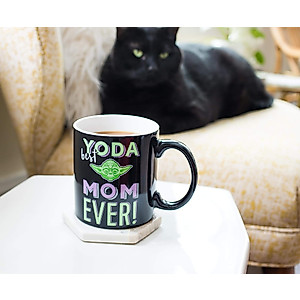 Silver Buffalo Star Wars Yoda Best Mom Ever Ceramic Mug | Holds 20 Ounces | Toynk Exclusive