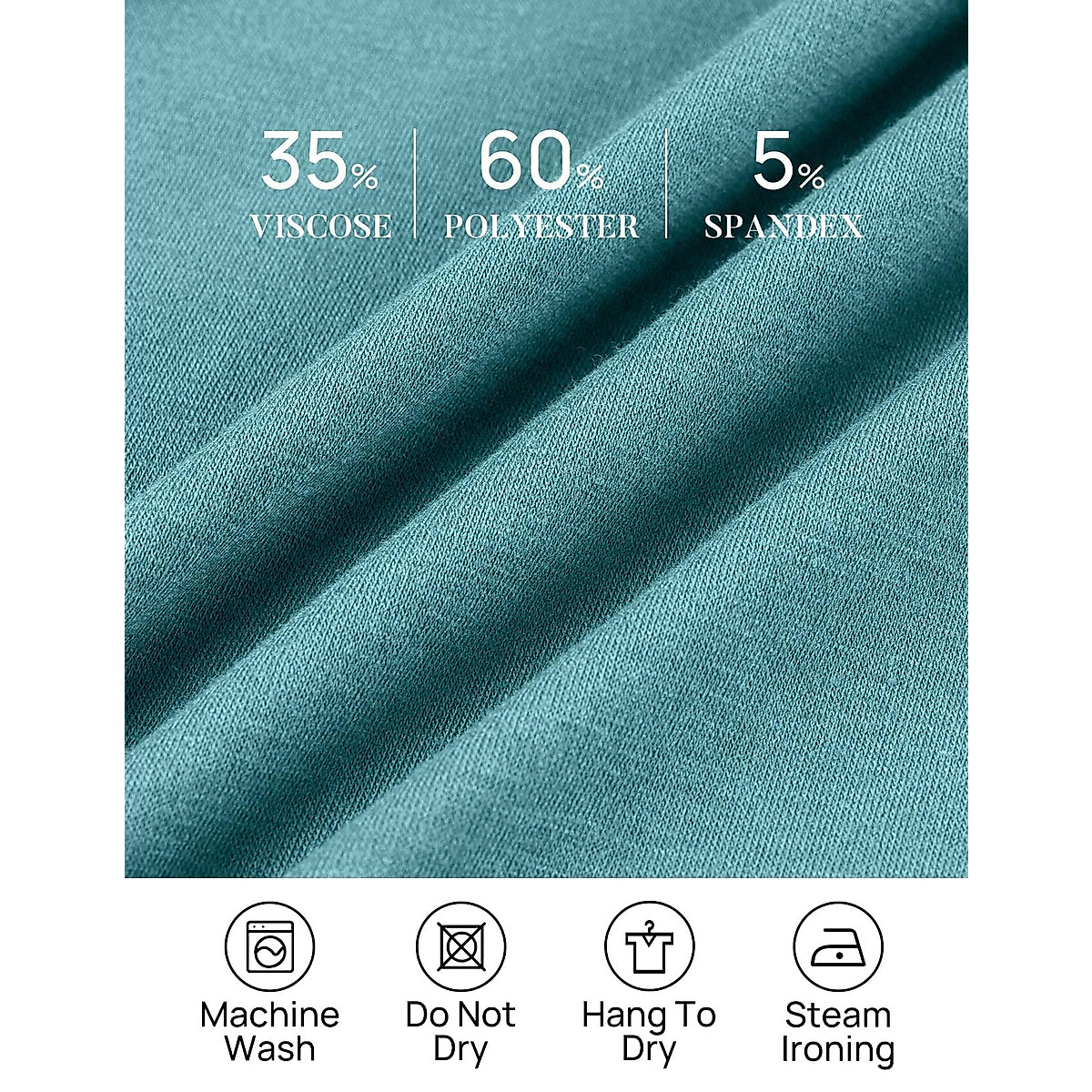 ZESICA Women's Spring Long Sleeve Dress 2025 Crewneck Casual Loose Pleated Tiered Swing Midi Dresses with Pockets,Sage,Medium