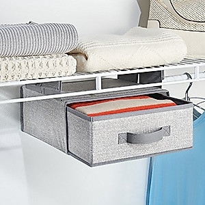 InterDesign Aldo Fabric Hanging Closet Storage Organizer, 1 Drawer