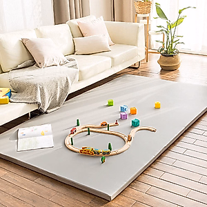 ALZIP MAT Dust Zero Baby Play Mat Eco-Friendly Non-Toxic Non-Slip Reversible Waterproof (XG (110x55 inch), Urban Milk)