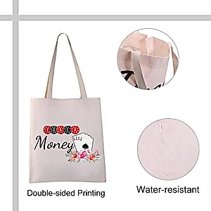 VAMSII Poker Gift Poker Money Bag for Casino Theme Poker Party Gambling Storage Bag Ideal Gift For Gamblers (Tote)