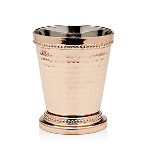 Godinger Hammered Beaded Mint Julep Cup, 3.25", Copper