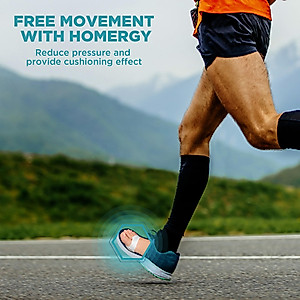 Homergy Metatarsal Pads for Women/Men, 4 Pack, FSA HSA Eligible, Soft Gel Reusable Breathable Sleeve Pads, Ball of Foot Cushions, Forefoot Cushioning Shoe Supports for Pain Relief, Mortons Neuroma