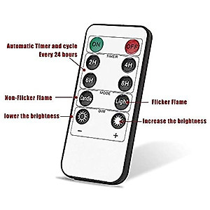 10Pack Flameless Taper Candles, Ivory WAX Coverd, 11-Inch, LED Battery Flickering Candle with 2 Remote Controls, Timer, for Candle Holders and Candlesticks, for Wedding, Christmas, Patry, Hotel