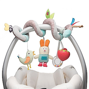 Taf Toys Garden Spiral | Baby’s Fun Accessory for Car Seat & Pram Etc, Hanging Rattling Toys, Easier Parenting, Keeps Your Baby Happy, Ideal Gift, Soother Strawberry Shape Case, for Easier Outdoors