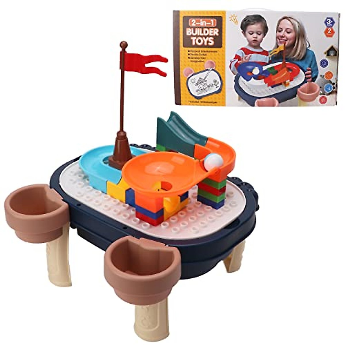 Shanrya Build a Stone Table, Round Corner Table to Block Household Activities