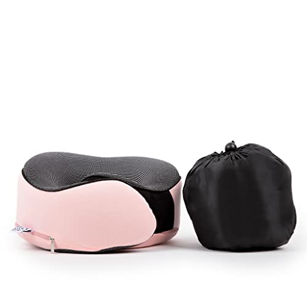 NECK DONUT - Neck Pillows for Travel - Airplane Pillow – Memory Foam for Kids & Adults – Travel Neck Pillow & Airplane Travel Essentials for Sleeping Support On Flight Or Car (Pink)