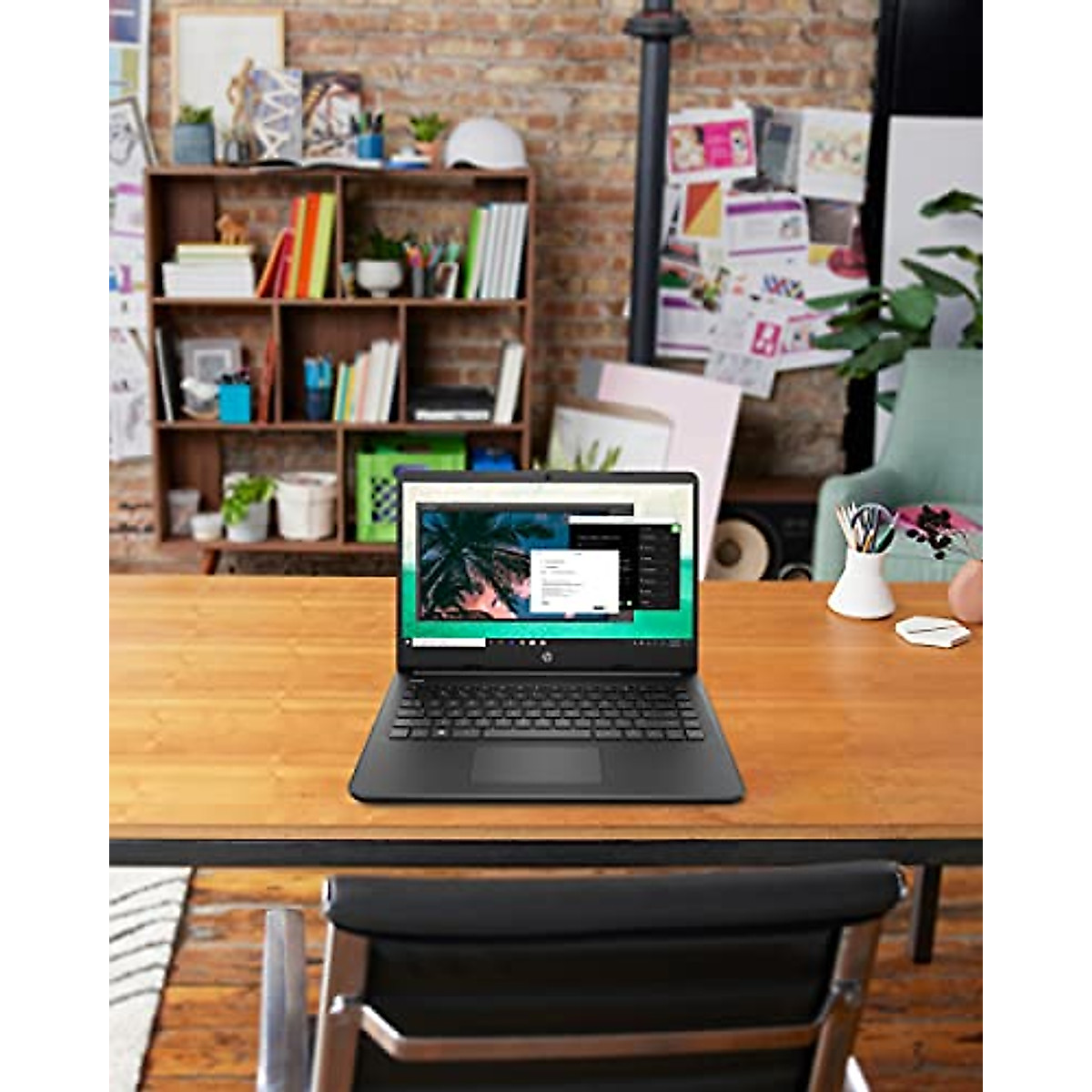 HP 14 Laptop, Intel Celeron N4120, 4 GB RAM, 64 GB Storage, 14-inch HD Touchscreen, Windows 11 Home, Thin & Portable, 4K Graphics, One Year of Microsoft 365 (14-dq0060nr, 2021, Jet Black)