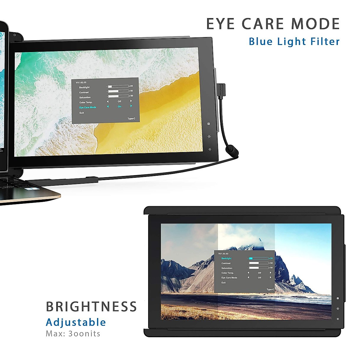 Mobile Pixels Trio Portable Monitor for Laptops, 12.5'' Full HD IPS Screens, USB C/USB A Dual or Triple Displays,Windows/OS/Android/Nintendo Switch (One Monitor Only) (Renewed)