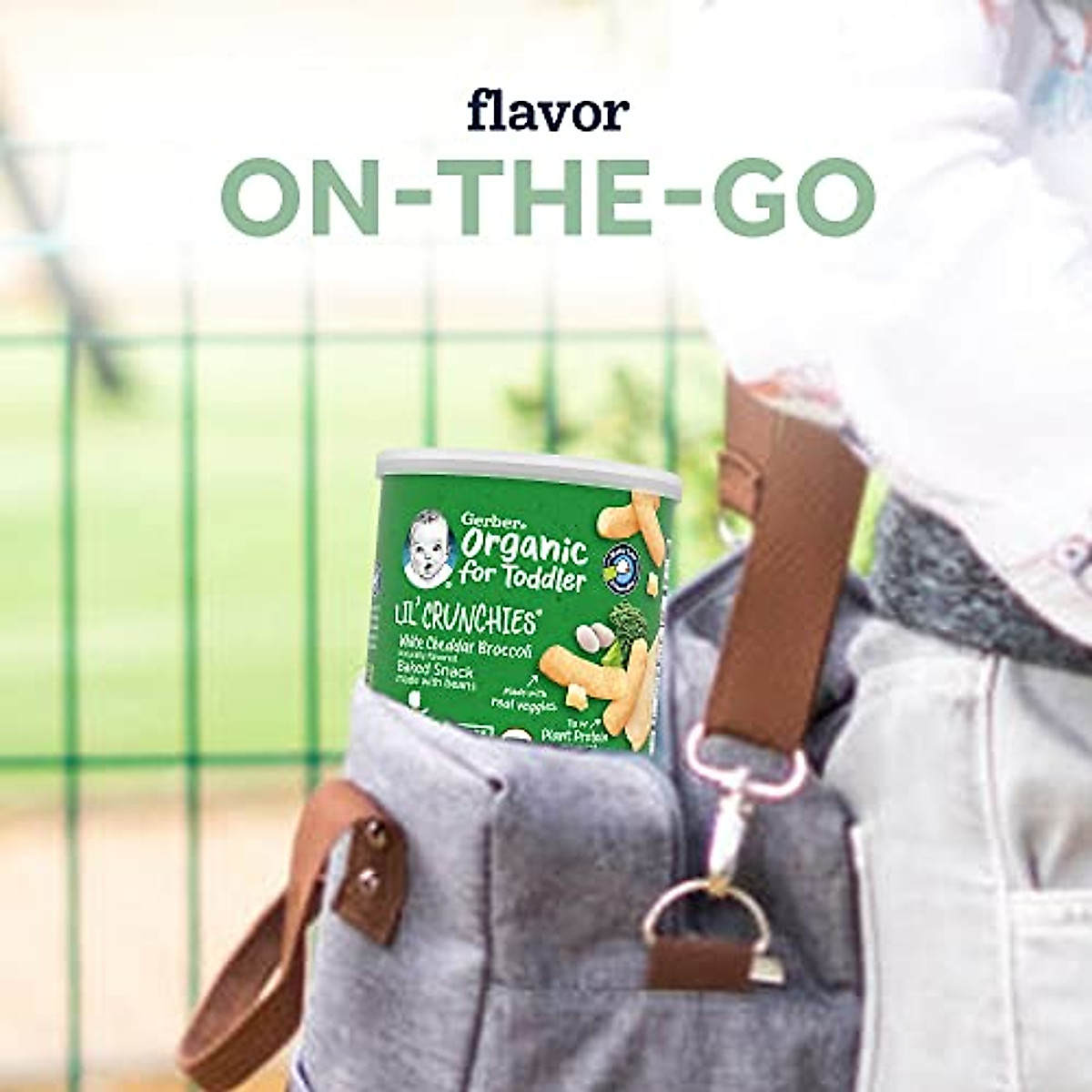 Gerber Snacks for Baby Organic Lil Crunchies, White Cheddar & Broccoli, 1.59 Ounce (Pack of 6)