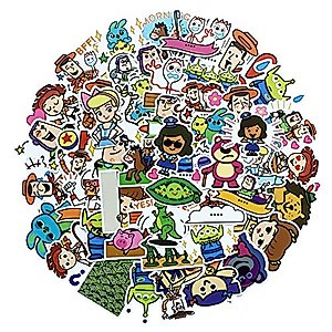 50 PCS Toy Story Waterproof Stickers，Laptop and Water Bottles Stickers Set for Decorating--for Water Bottles Skateboard Laptop Suitcases Car Bumper，Suitable for Teenagers, Girls, Boys, kid (Toy Story)