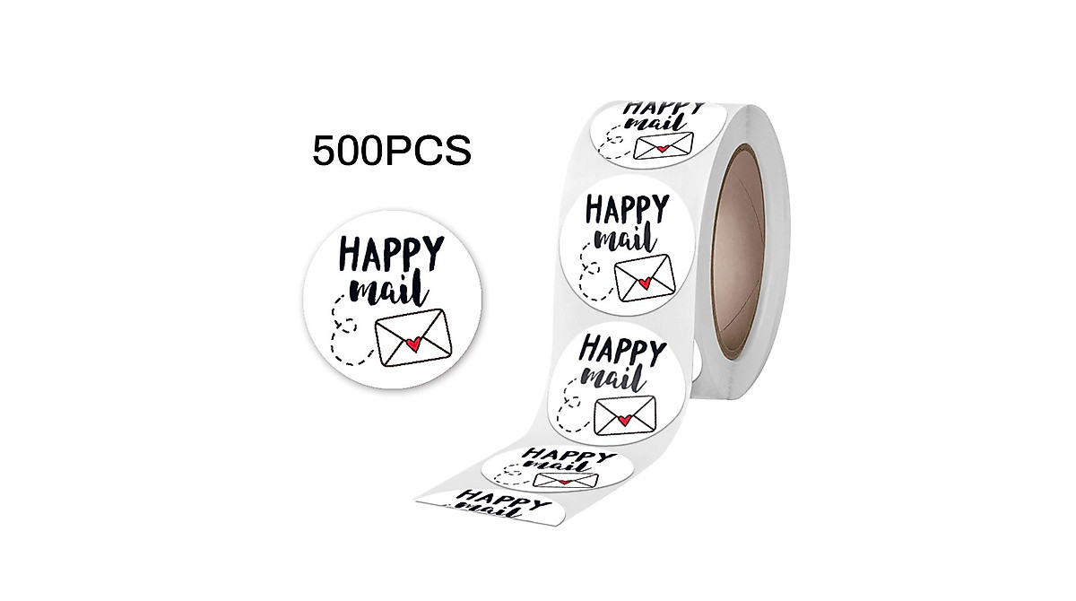 Happy Mail Thank You Stickers for Packaging & Gifts | 500 Labels