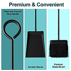 Amagabeli Firewood Rack bundle Fireplace Screen 3 Panel Pewter Foldable