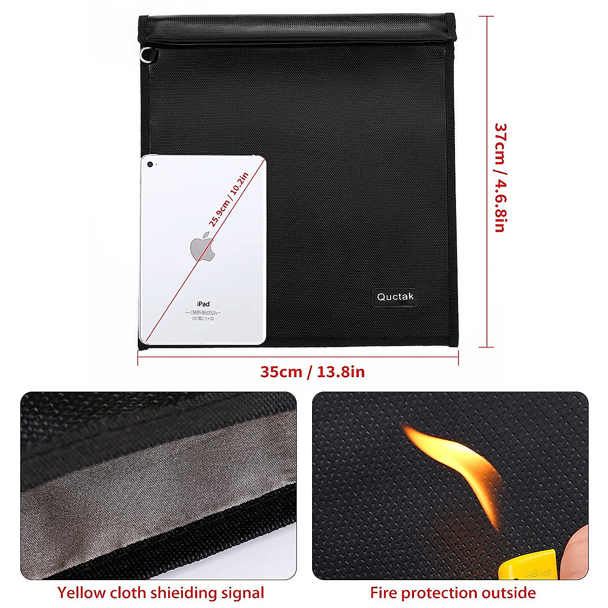Faraday Bag(13.8"X17.7", Black)+Faraday Bag(9.8"X11", Black)