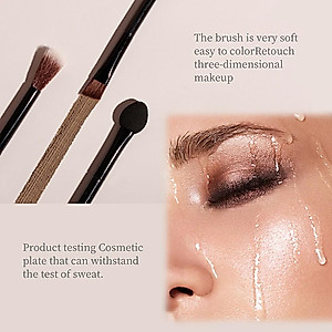 Pro Cream Highlight and Contour Palette Kit with Mirror & Brush for Women. White Silver Gold Highlight Brown Face Correcting Concealer Palette