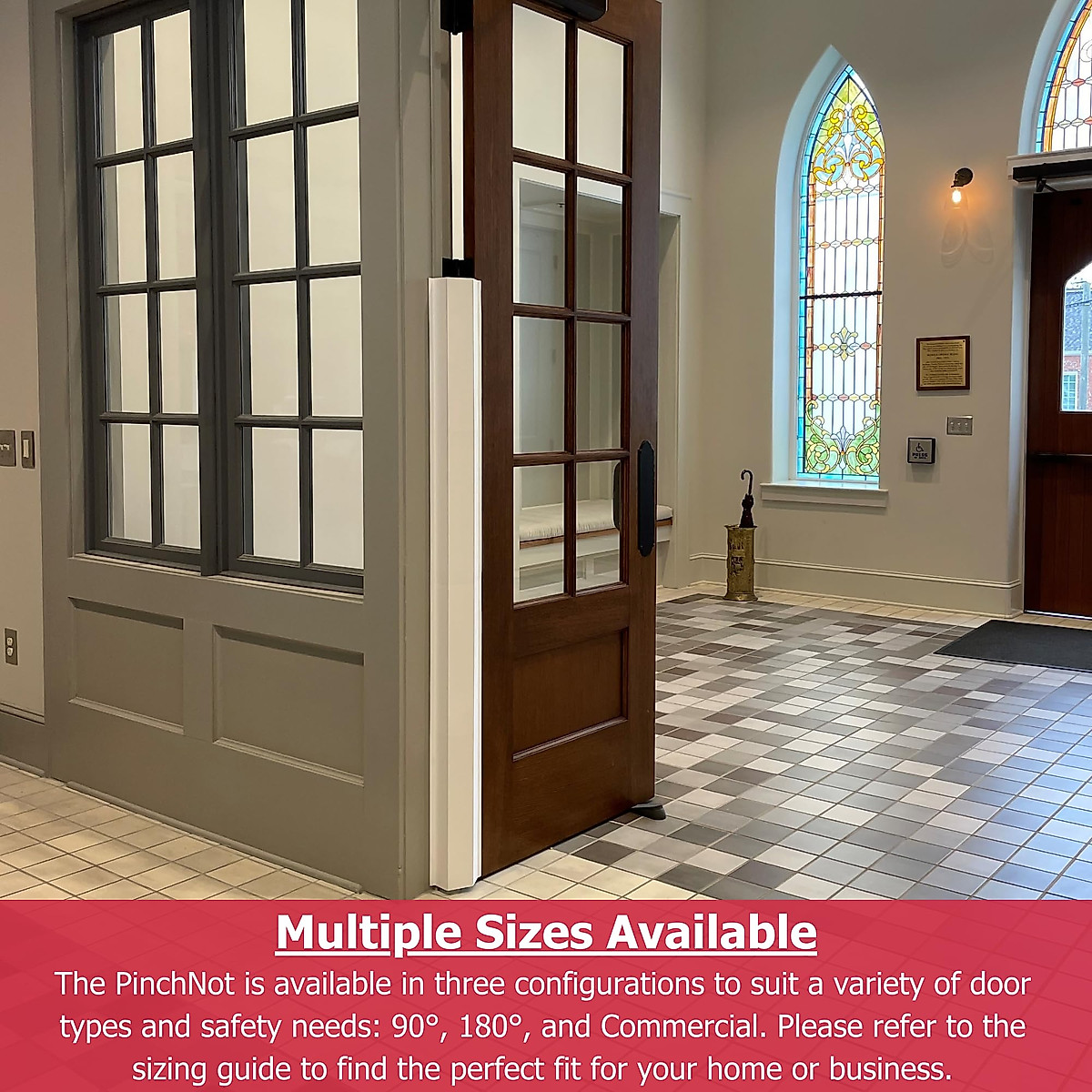 PinchNot Commercial Set Door Finger Hinge-Side Safety Guard Shield Protector