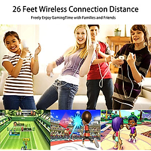 ZeroStory 2 Packs Classic Wireless Controller Compatible for Wii and Wii U Console, Gamepad with Silicone Case and Wrist Strap (Red and Dark Blue)