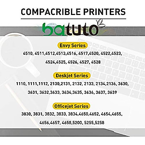 Remanufactured for HP Ink 63 Replacement 63xl Black Ink Cartridge for HP OfficeJet 3830 4650 5255 4652 Envy 4520 4510 4512 4513 4516 Deskjet 1112 3634 3639 3632 2130 for 63xl Ink Cartridge Combo Pack