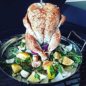 Trompo King Stainless Vertical Skewer, Barbecue Grill Stand, Great for Tacos Al Pastor, Shawarma, Brazilian Churrasco, Whole Chickens, Kabobs, and Many Other Delicious Dishes That Require Skewers!