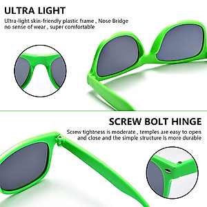 QYVEWY 20 Pairs Wholesale Sunglasses for Men Women in Bulk Retro 70s 90s Adult Cheap Glasses for Party Supplies (Black)