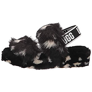 UGG Women's OH Yeah Spots Slipper, Black, 7