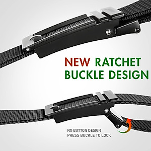 FAIRWIN Casual Stretch Belts for Men Elastic Golf Jeans Belt Ratchet Nylon Belt Adjustable