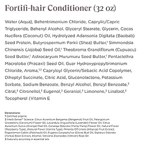 Intelligent Nutrients Fortifi-hair Conditioner - Formerly PureLuxe Conditioner - Baobab Protein Hair Conditioner for Damaged Dry Hair - Helps with Frizz Control- Silicone & Sulfate-Free (32 oz)