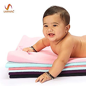 Umanac Baby Waterproof Crib Sheet | Green, Large (39 in x 55 in) - Bed Pad, Bed Wetting Mattress Pad, Washable, Reusable Incontinence Underpads Sheet Protector for Toddler, Children and Adults