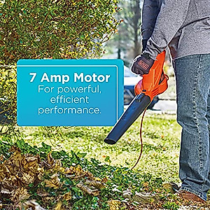 BLACK+DECKER Electric Leaf Blower, 7-Amp (LB700)