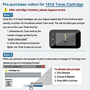 MxVol 141A Black Toner Cartridge (NO Chip) Compatible Replacement for HP 141A W1410A Work for Laserjet M110we M110w MFP 140we M139we M140w Printers - 2,000 Pages (Black High Capacity 1-Pack)
