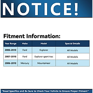 Detroit Axle - Brake Kit for Ford Explorer Sport Trac Mercury Mountaineer Drilled and Slotted Brake Rotors Ceramic Brakes Pads Front and Rear Replacement