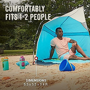 Coleman Skyshade Compact Beach Shade, Pop Up Beach Tent, Portable Shade Tent, Small