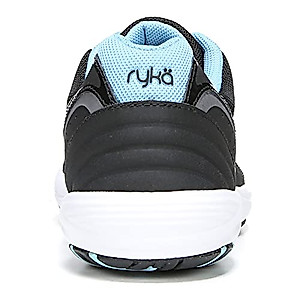 Ryka Women's Dash 3 Athletic Shoe, Black/Meteorite/nc Blue, 8.5 M US
