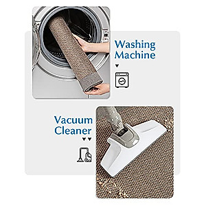 SUPENUIN Kitchen Rugs and Mats 2PCS Non Skid Kitchen Mats for Floor Washable Kitchen Runner Rugs for Kitchen Front of Sink Grey 20"x32"+20"x47"