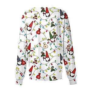 OIOLOYJM Sweatshirt 2023 Nurse Undershirt Long Sleeve Lab Coat Women Cute Jacket Womens Scrub Jacket Cute Jackets Dental Scrubs Halloween Scrub Womens Scrub Jacket Christmas