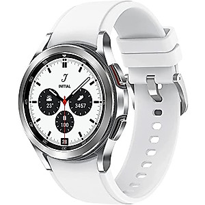 SAMSUNG Galaxy Watch 4 Classic 42mm Smartwatch with ECG Monitor Tracker for Health, Fitness, Running, Sleep Cycles, GPS Fall Detection, LTE, US Version, Silver