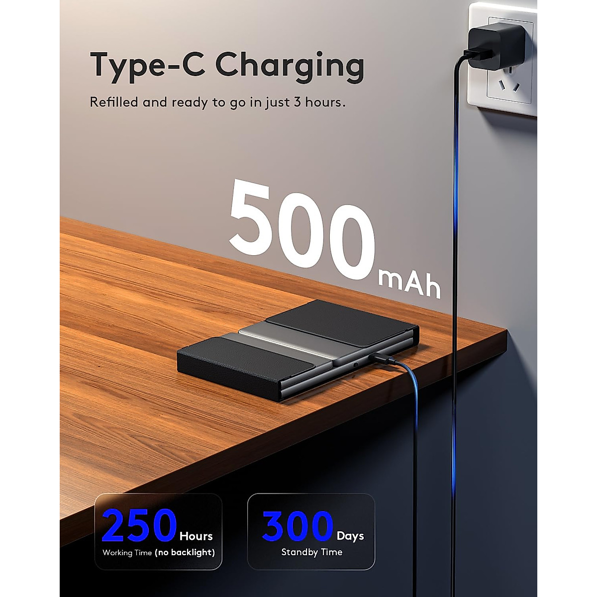 Samsers Foldable Bluetooth Keyboard with Numeric Keypad, Full-Size Wireless Folding Keyboard with Backlight, Portable Travel Keyboard for iOS Android Windows Mac OS, Support 3 Device(BT5.1 x 3), Gray