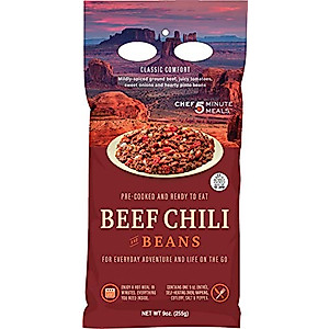 Chef 5 Minute Meals Beef Chili with Beans Self-Heating Backpack Meal