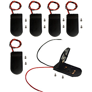 LAMPVPATH (Pack of 6) cr2032 Battery Holder Coin Cell Holder, CR2032 Battery Holder with Switch, 2 x 3V CR2032 Button Coin Cell Battery Holder with Leads On Off Switch