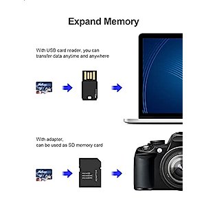 Netac 64GB Micro SD Card MicroSDXC UHS-I Flash Memory Card Up to 100MB/s - A1, U3, Class10, V30, 667X, FAT32 High-Speed TF Card